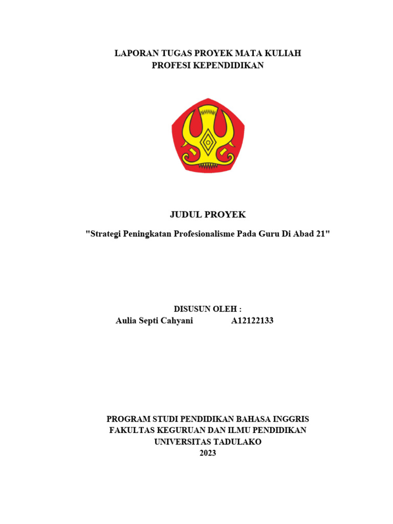 Aulia LAPORAN TUGAS PROYEK MATA KULIAH | PDF