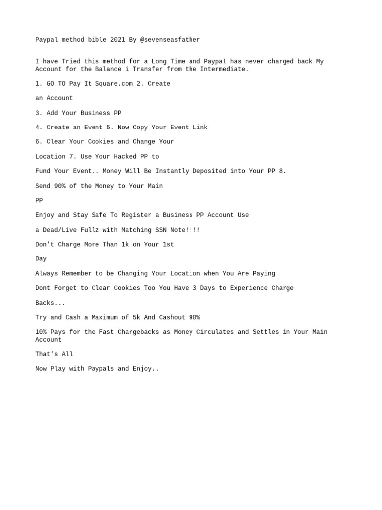 Paypal Method | PDF