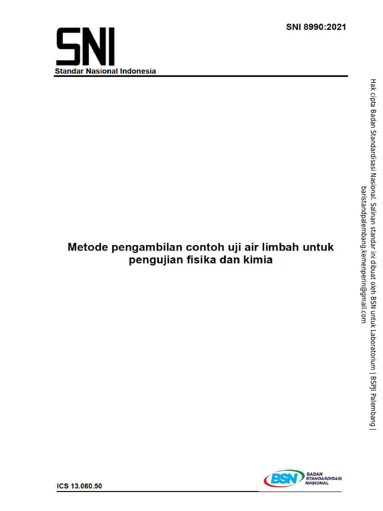 Metode Pengambilan Contoh Uji Limbah | PDF | Karier & Perkembangan