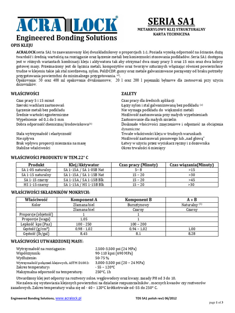Acralock 1-15 Nat | PDF