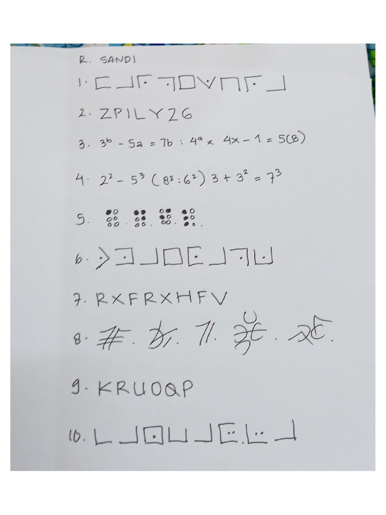 Soal Sandi 1 | PDF