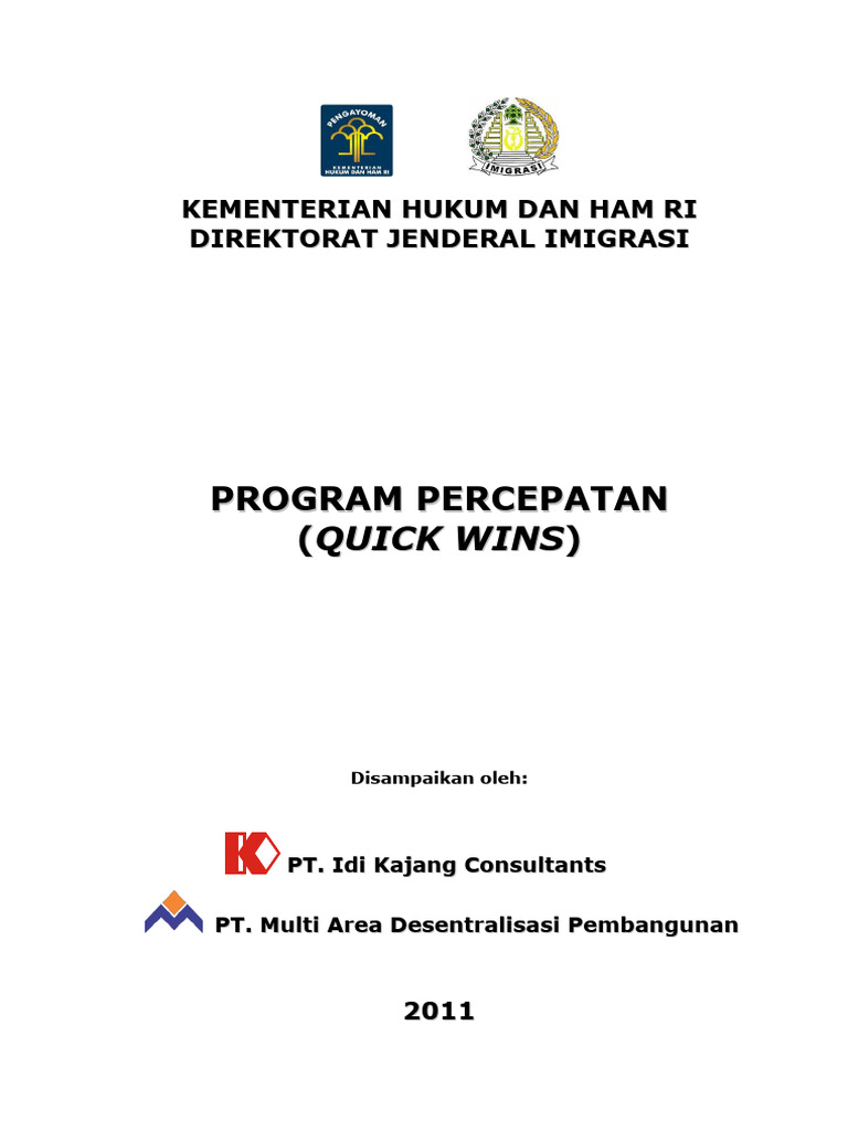 Quick Wins Ditjenim | PDF