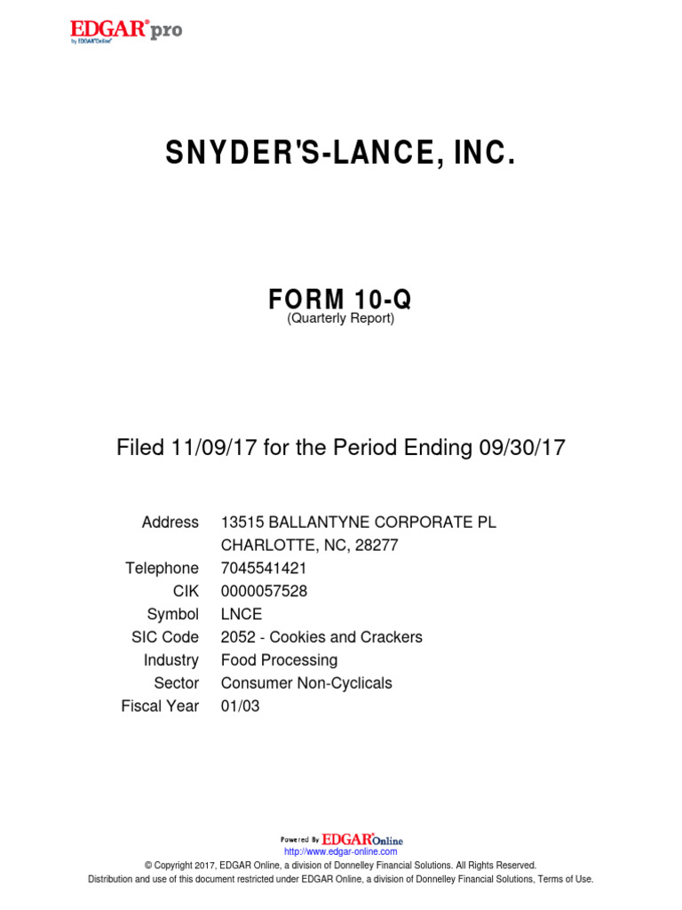 SNYDER - S-LANCE, INC - 10 Q Sep 2017 - Document | Download Free PDF ...