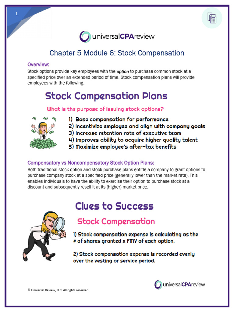 Stock Compensation: Plans & Terms | PDF | Option (Finance) | Stocks