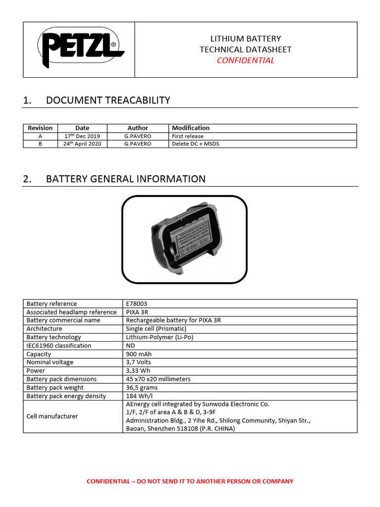 Lithium Battery Shipping and Storage ACCU PIXA 3R | PDF | Rechargeable ...