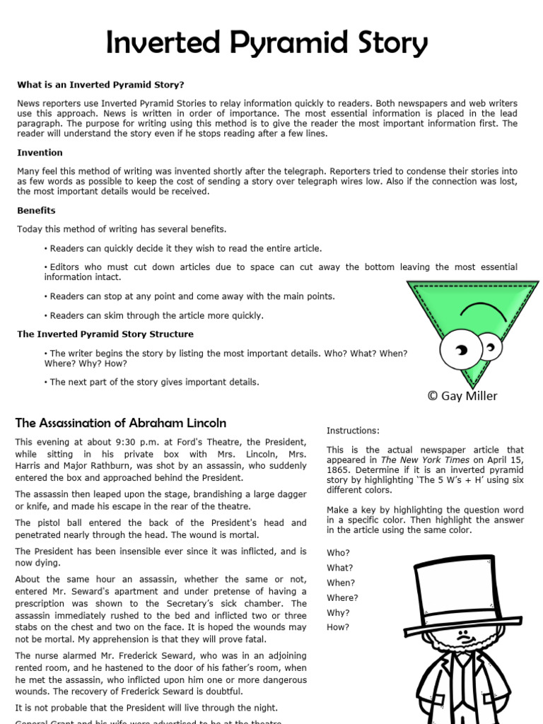 Inverted Pyramid Story | PDF | George Armstrong Custer | Incandescent ...