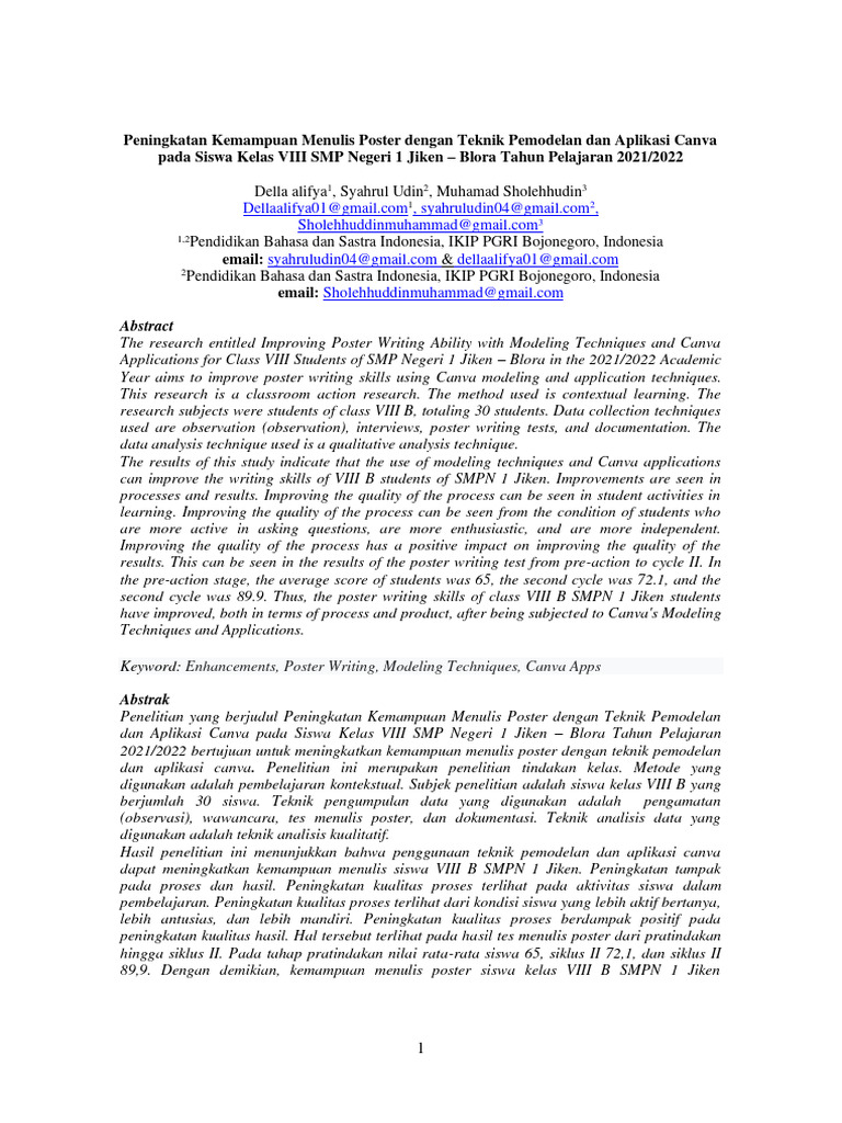 Jurnal DELLA ALIFYA 18110037 | PDF | Procedural Knowledge | Inquiry