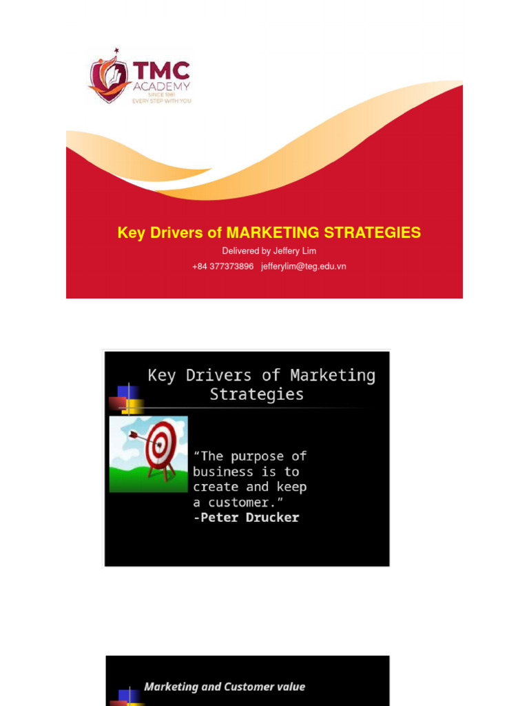 Key Drivers of Marketing Strategy | PDF