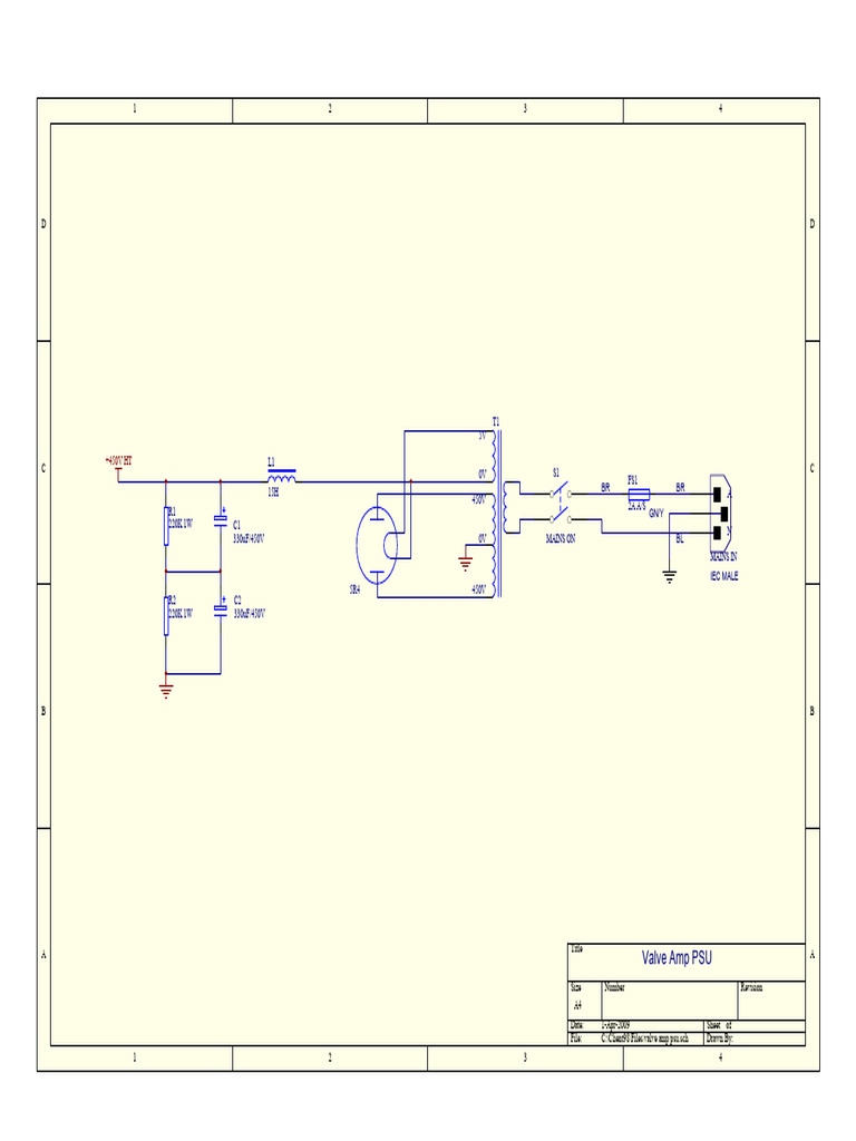 5R4 Tube Power Supply Schematic | PDF