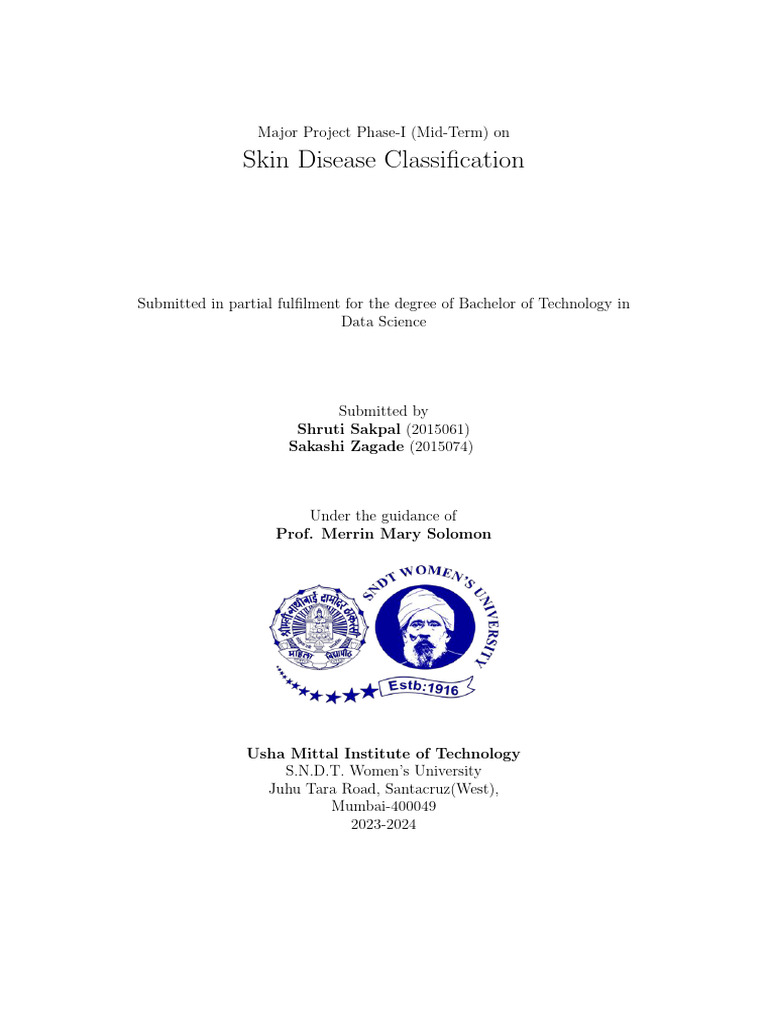 Skin Disease Detection Project | PDF | Machine Learning | Cognitive Science
