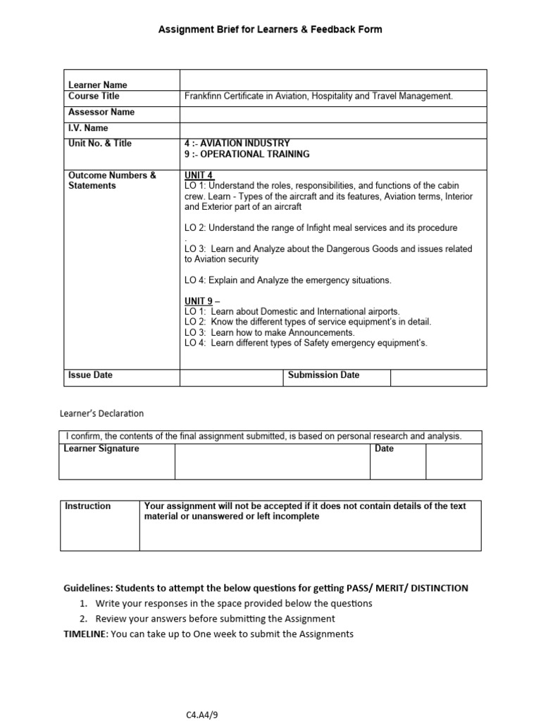 Aviation Assignment Guidelines & Updates | PDF | Airport | Aviation