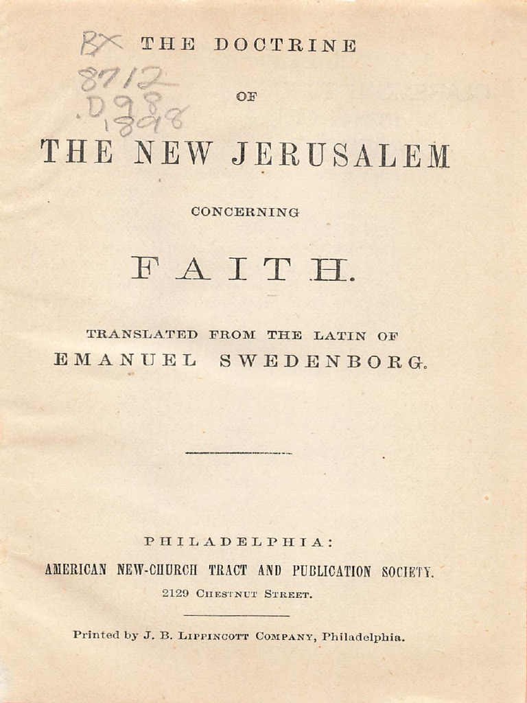 Doctrine of New Jerusalem | PDF