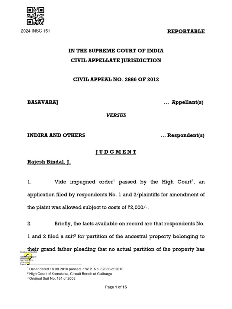 Supreme Court on Partition Suit Amendments | PDF | Lawsuit | Consent Decree