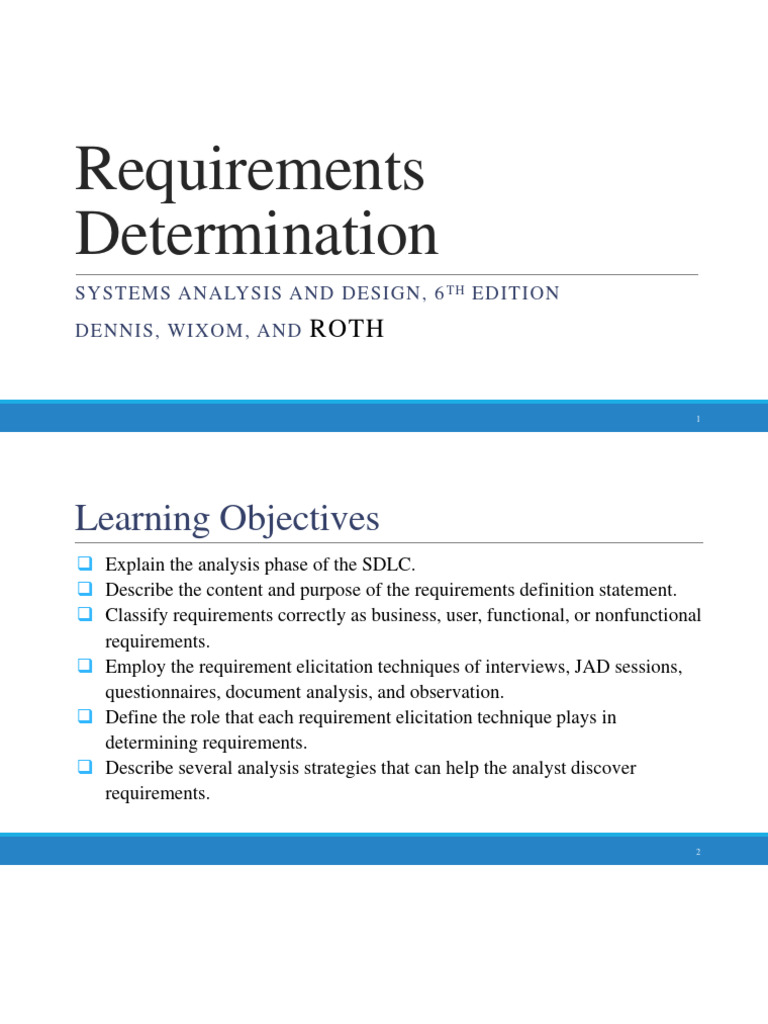 Requirements Determination | PDF | System | Questionnaire