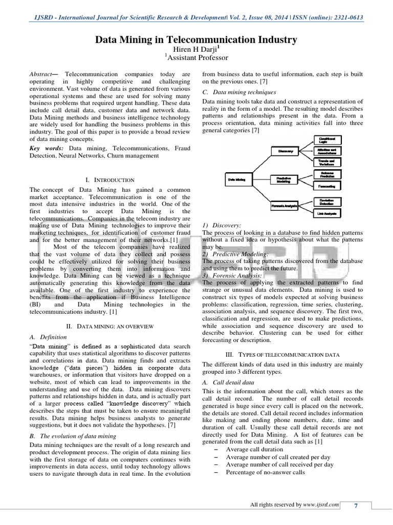 Data Mining in Telecom Industry Insights | PDF | Data Mining | Data