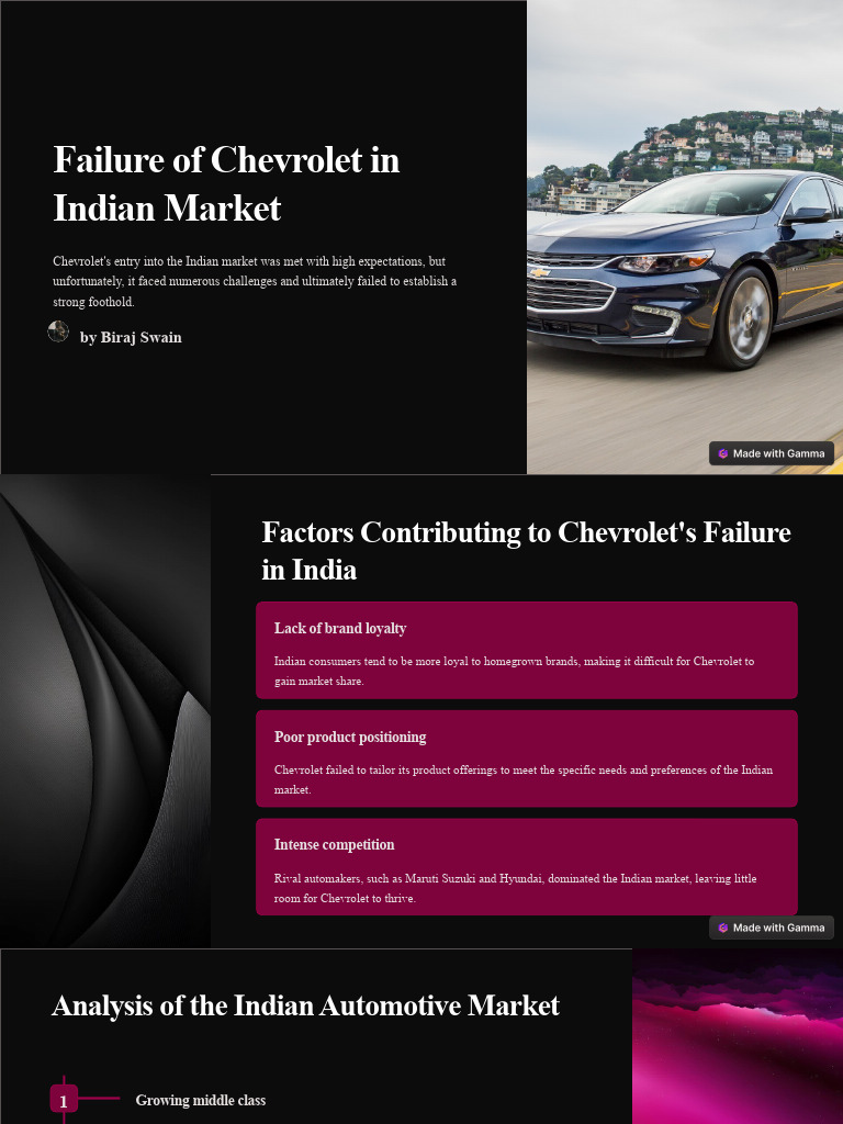 Failure of Chevrolet in Indian Market | PDF | Brand | Chevrolet
