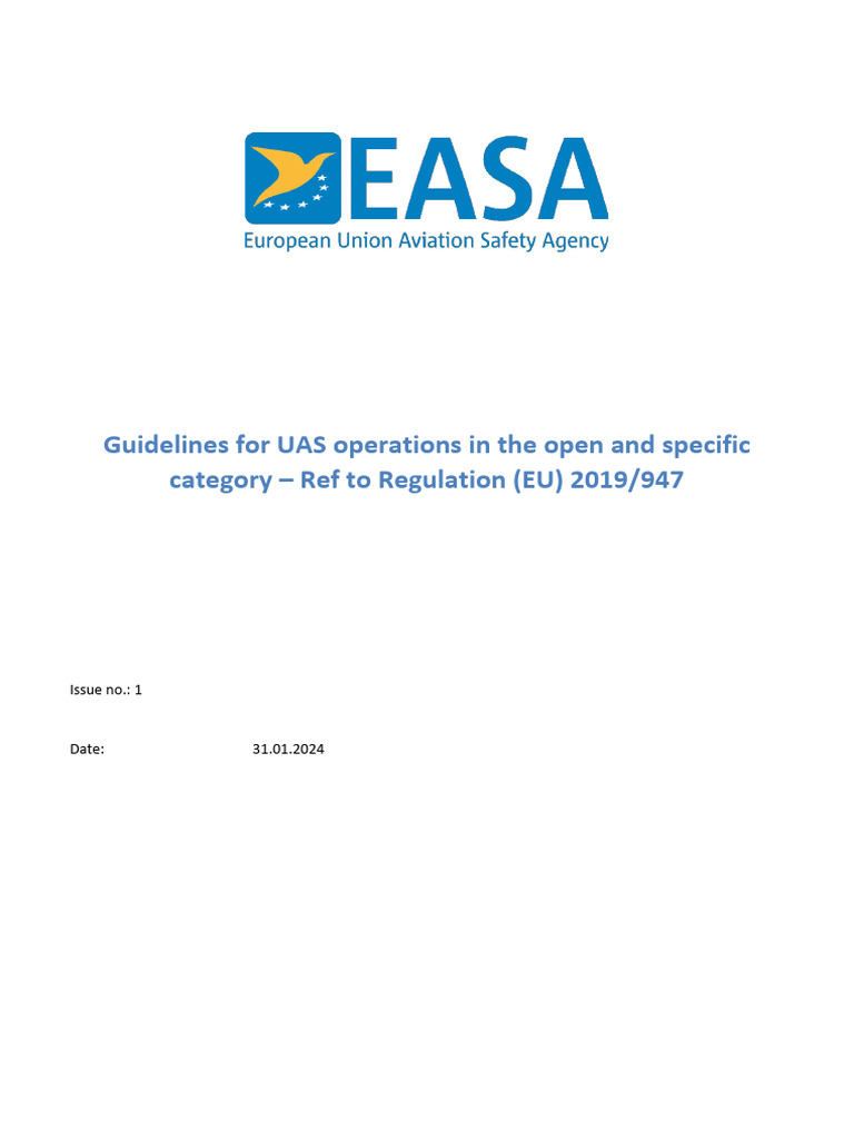 Guidelines On Operations in The Open and Specific Category Issue 1-1 ...