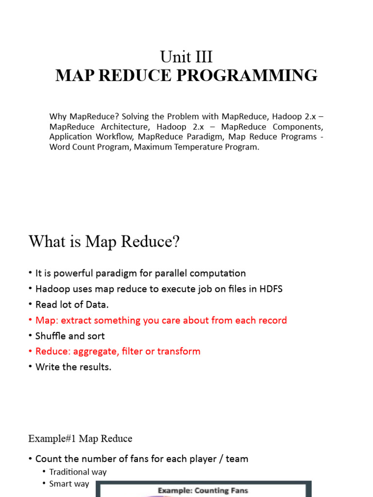 Unit 3 - - Big Data Technologies | PDF | Map Reduce | Apache Hadoop
