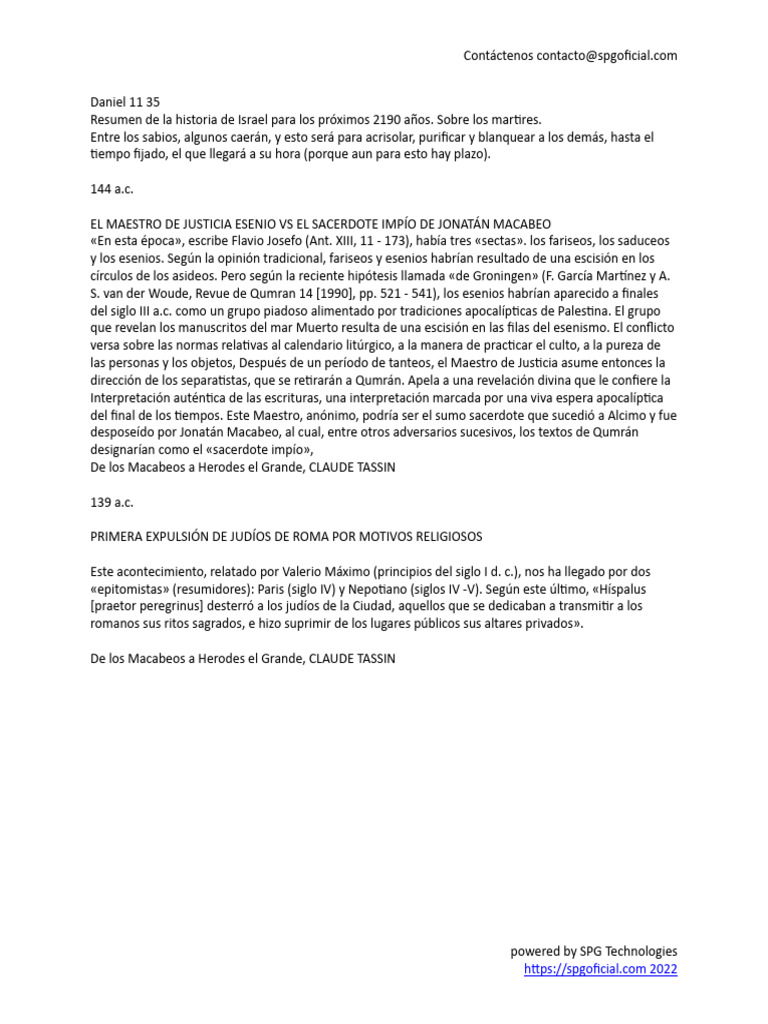 Daniel 11 35 | PDF | Macabeos | Manuscritos del Mar Muerto