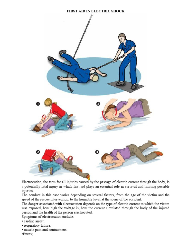 First Aid in Electric Shock | PDF | First Aid | Burn