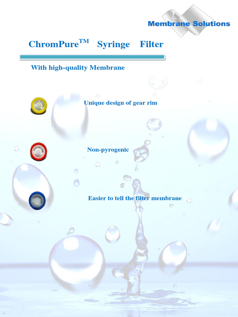 Chrompure Syringe Filter | PDF | High Performance Liquid Chromatography ...