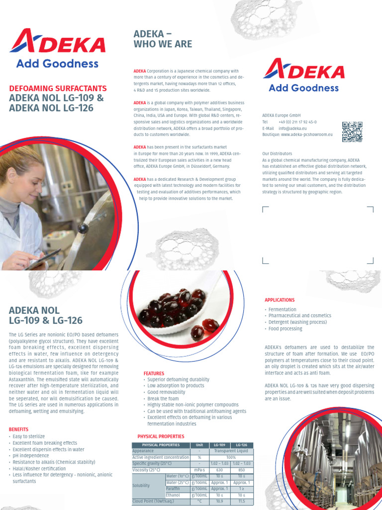Adeka Flyer LG | PDF | Emulsion | Materials Science