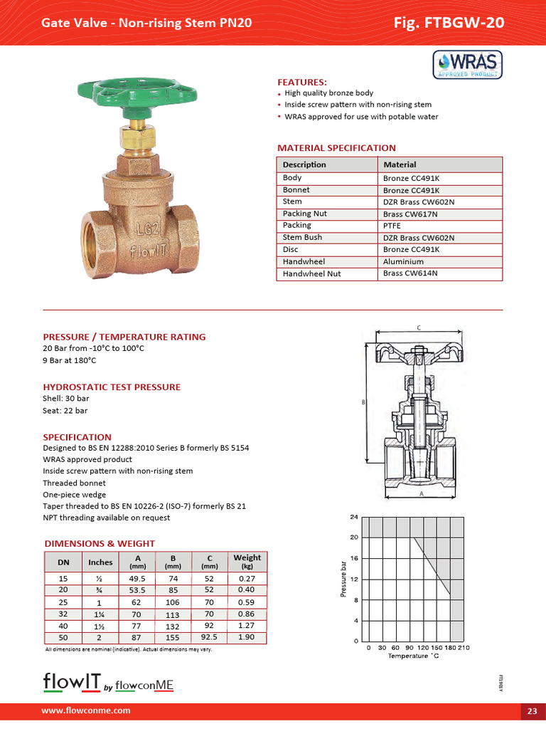 flowIT FTBGW-20 | PDF | Screw | Gas Technologies