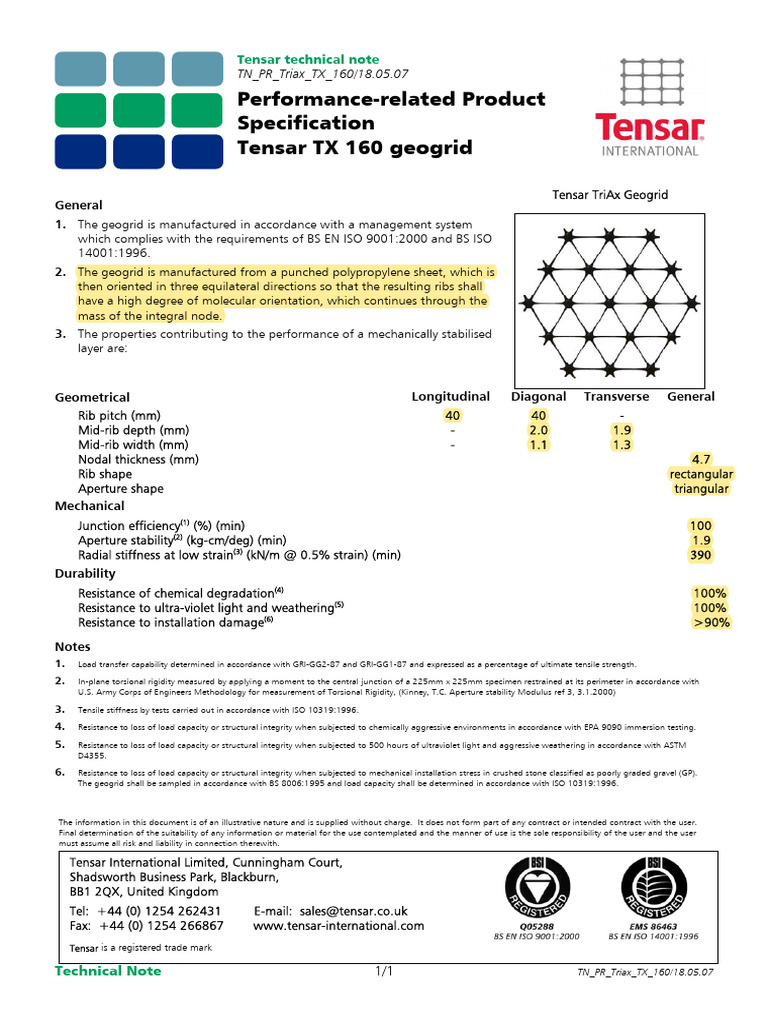Technical Note TX 160 - RKS | PDF | Stiffness | Materials