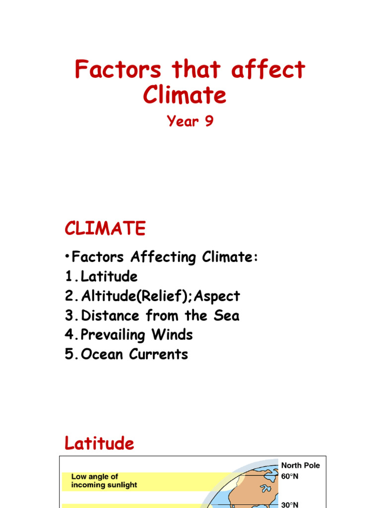 Factors That Affect Climate New | PDF