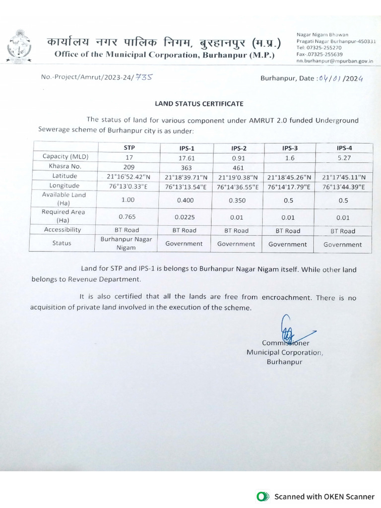 Land Status | PDF