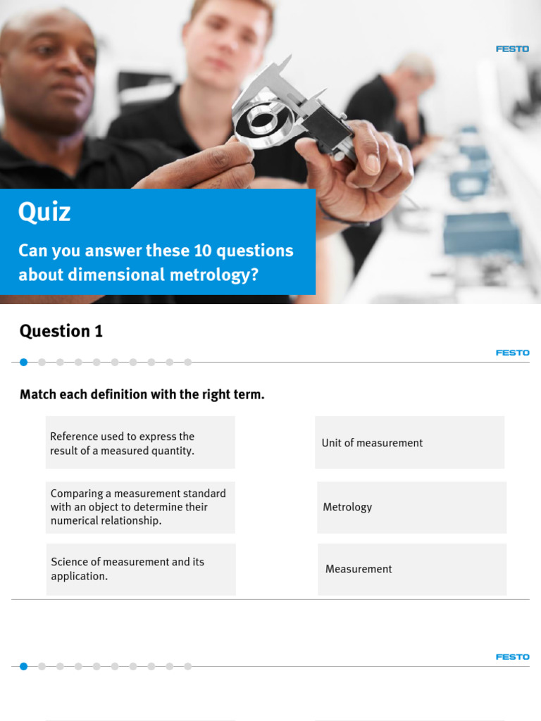 Quiz Dimensional Metrology | PDF | Measurement | Metrology