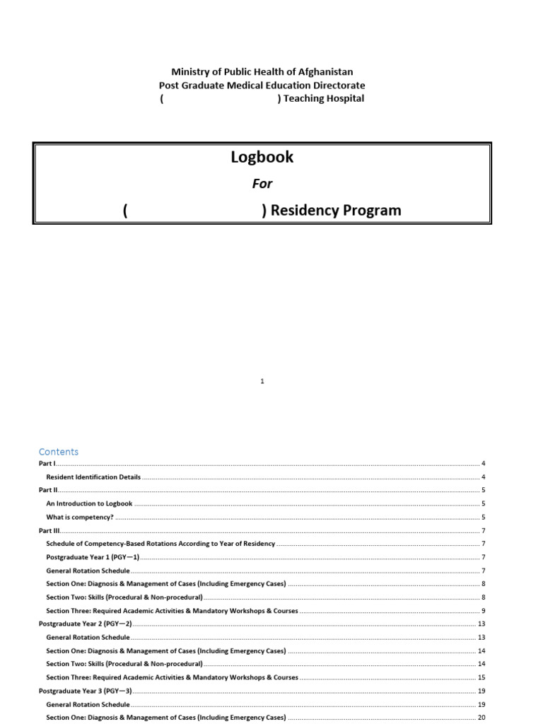 Logbook Format Final | PDF | Health Care | Medicine