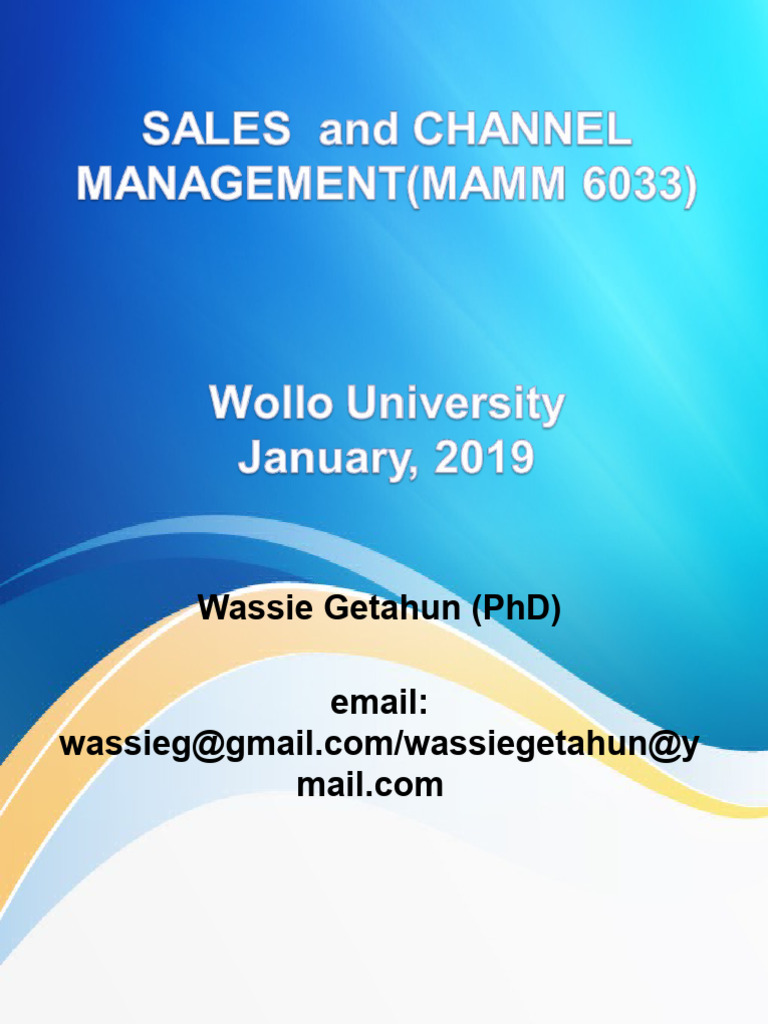 1. Introduction to Sales Management | PDF | Sales | Marketing