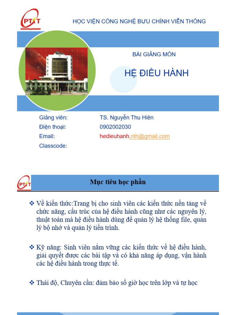 Chương 1 - HDH Ptit | PDF