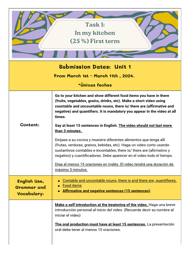 Task 1 English IV | PDF