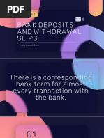 Sample Check Deposit Slip Withdrawal Slip | PDF | Cheque | Deposit Account