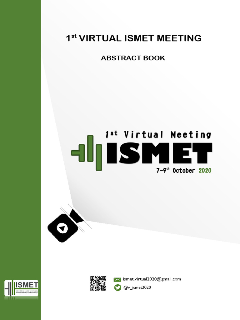 1st Virtual ISMET Meeting Abstracts | PDF | Redox | Biofilm