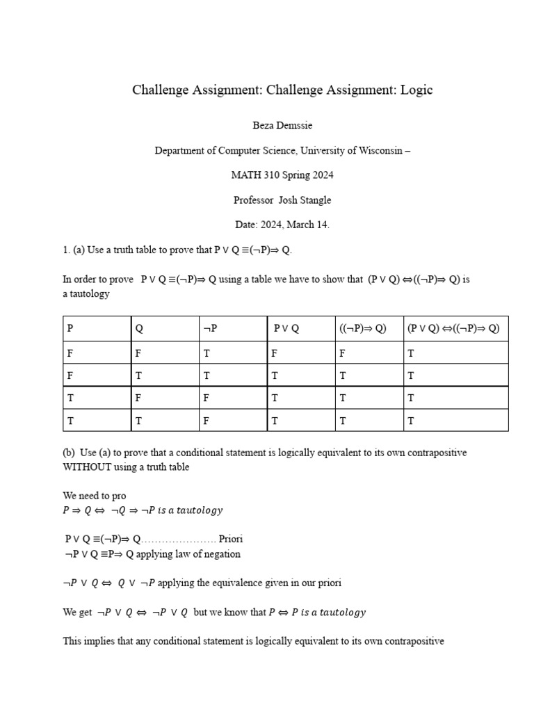 Math Answer | PDF | Conjecture | Mathematical Logic