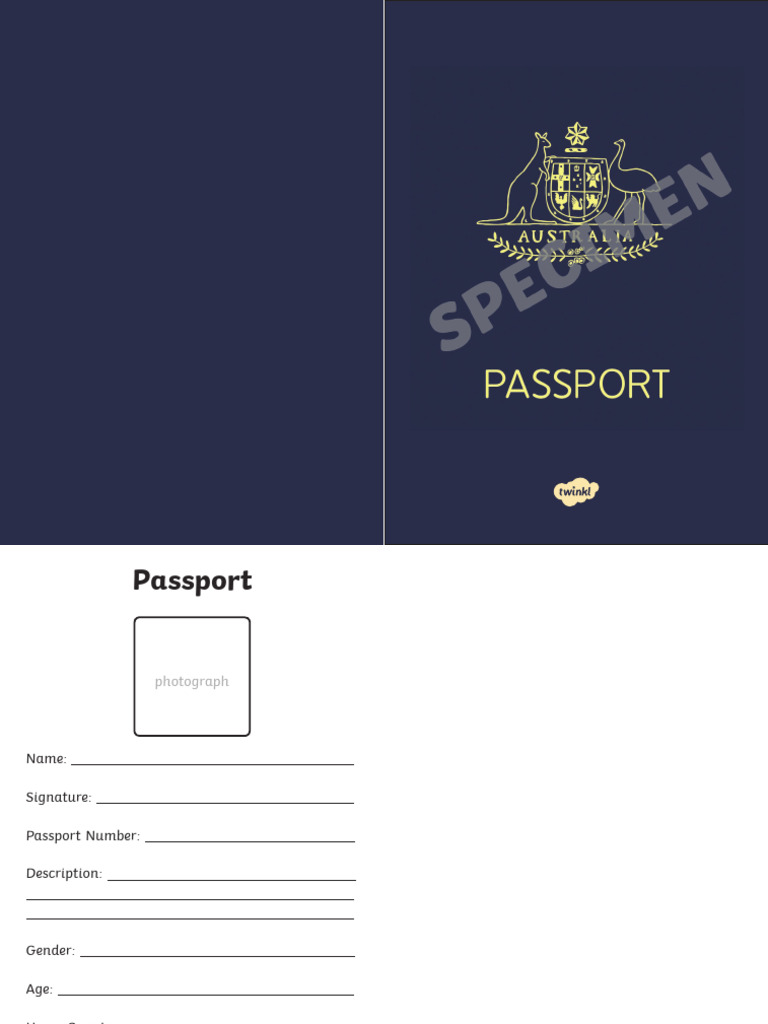 Au T 254 Australian Passport Template Australia Ver 4 | PDF