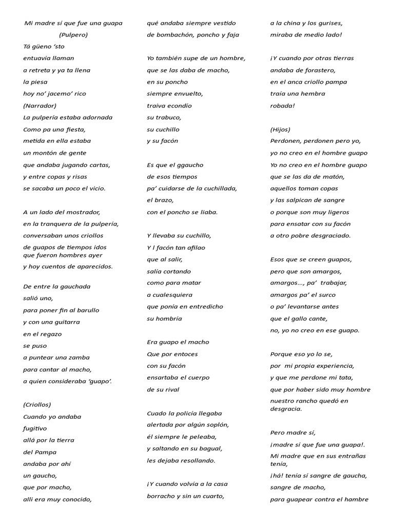 Mi Madre Sí Que Fue Guapa v.2 | PDF