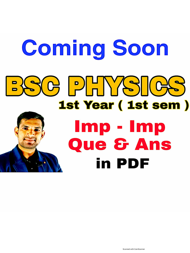 BSC Phy chp-1 Q&a | PDF