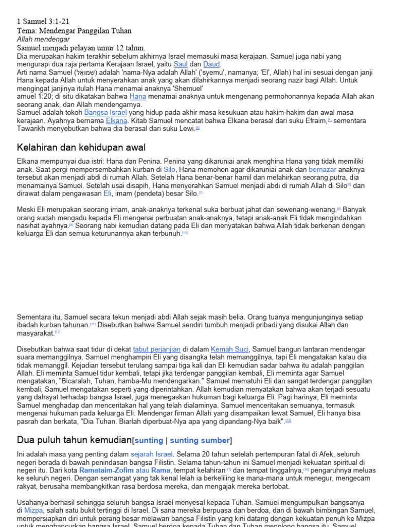 1 Sam.3 1-21 | PDF
