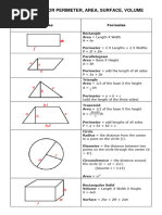 Mensuration Formulas SSC CGL | PDF | Sphere | Radius
