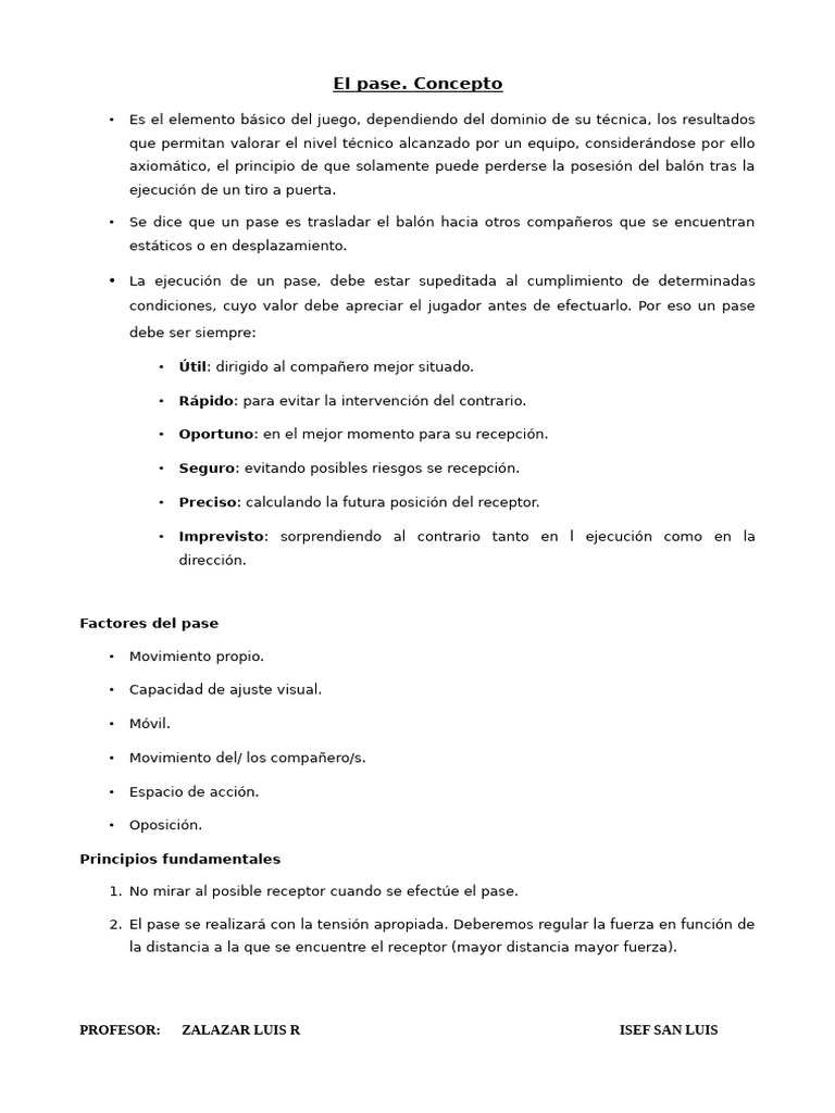tipos de pase handball 23 | PDF | Mano | Fuerza