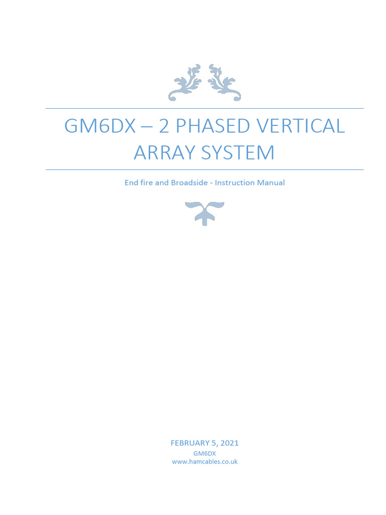 2 Phased Array Manual | PDF | Coaxial Cable | Antenna (Radio)