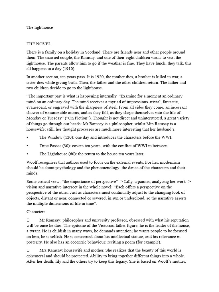 The Lighthouse | PDF | To The Lighthouse