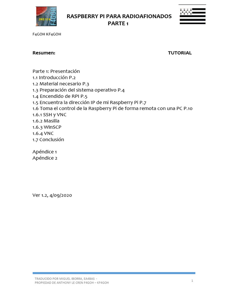 Raspberry Tutorial1 Espanol-Fusionado | PDF | Raspberry Pi | Hardware de la computadora