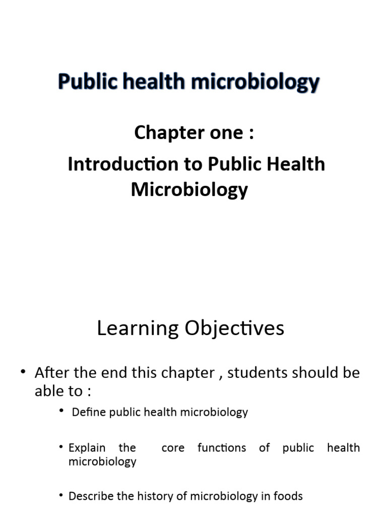 Introduction to Public Health Microbiology | PDF | Mold | Bacteria