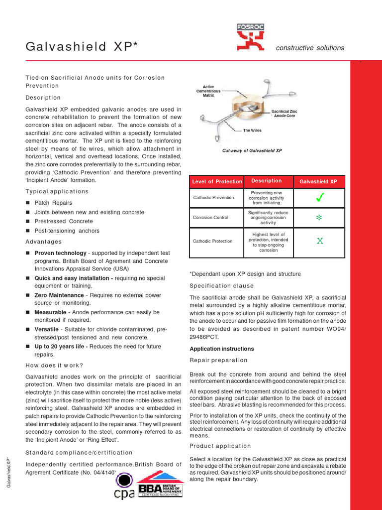 Galvashield XP | PDF | Corrosion | Anode