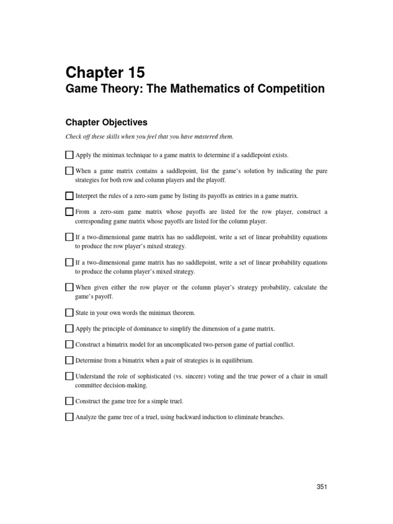 1 Game Theory | PDF | Game Theory | Gaming 1 Game Theory | PDF | Game Theory | Gaming